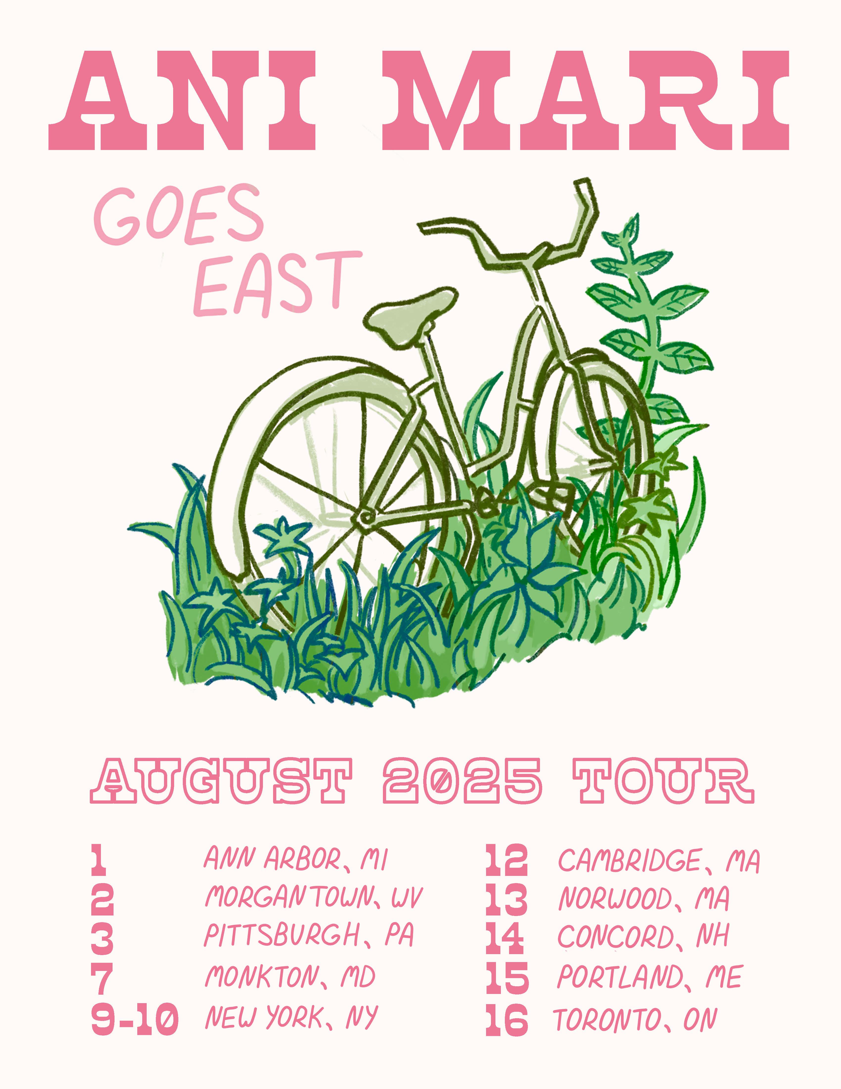 August ’25 “Ani Mari Goes East” Tour – About